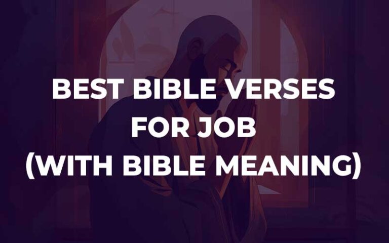 Best Bible Verses For Job (With Bible Meaning) - bibleconclusions.com